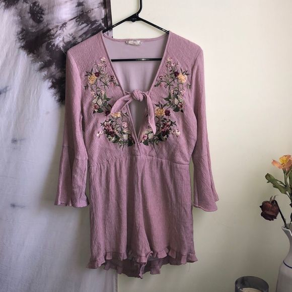 Altar'd State | Pants & Jumpsuits | Alterd State Blush Floral Romper ...